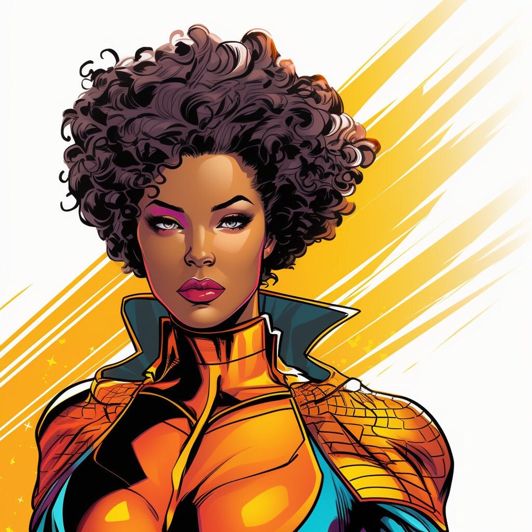African American Comic Book Female Superhero - Digital Art - AI Art ...