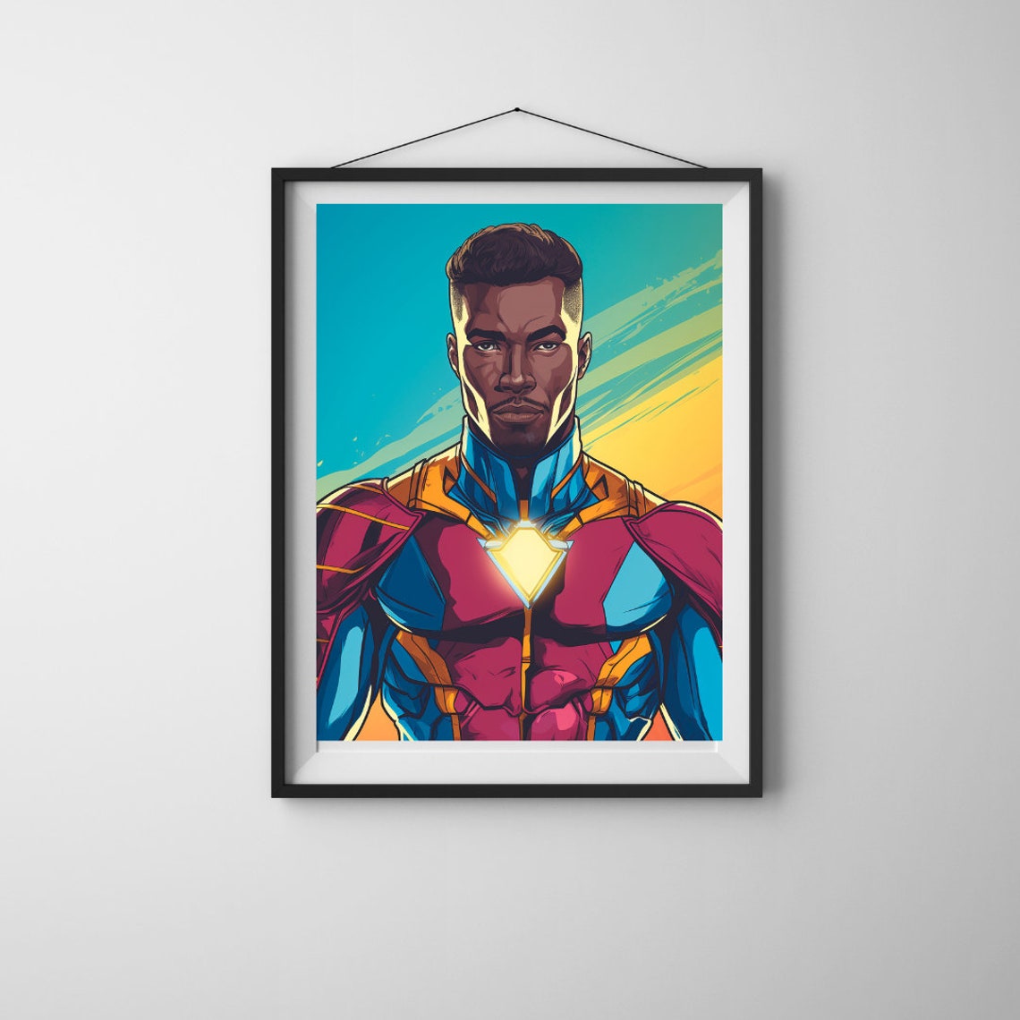 African American Comic Book Male Superhero Digital Art AI Art Black Art ...