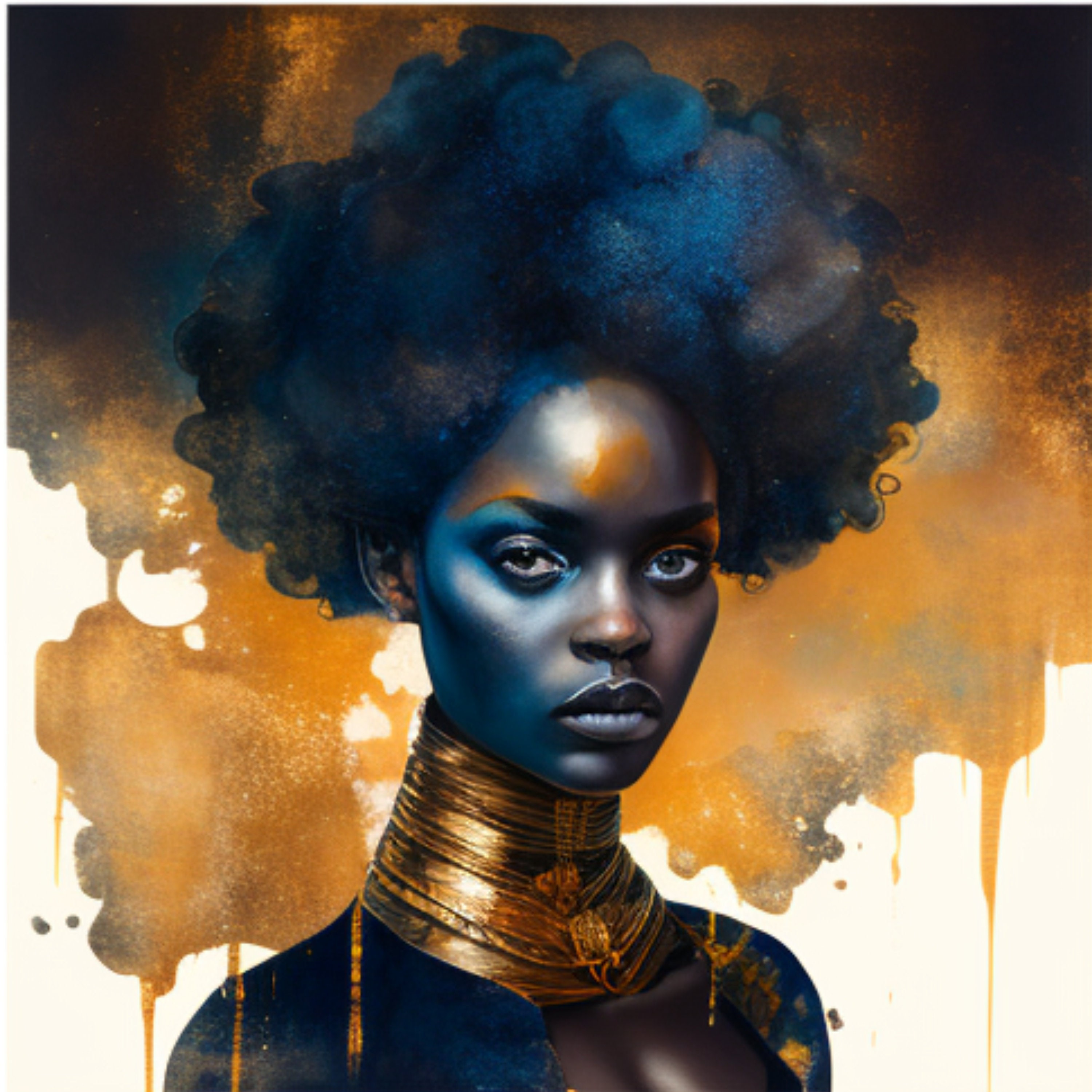 Nephthys - Digital Art - AI Art - Black Art - Afrofuturism - Fantasy Ai ...
