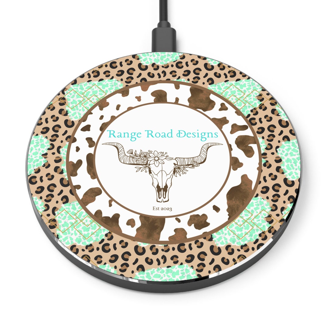 Wireless Charger Leopard Print and Diamonds - Etsy