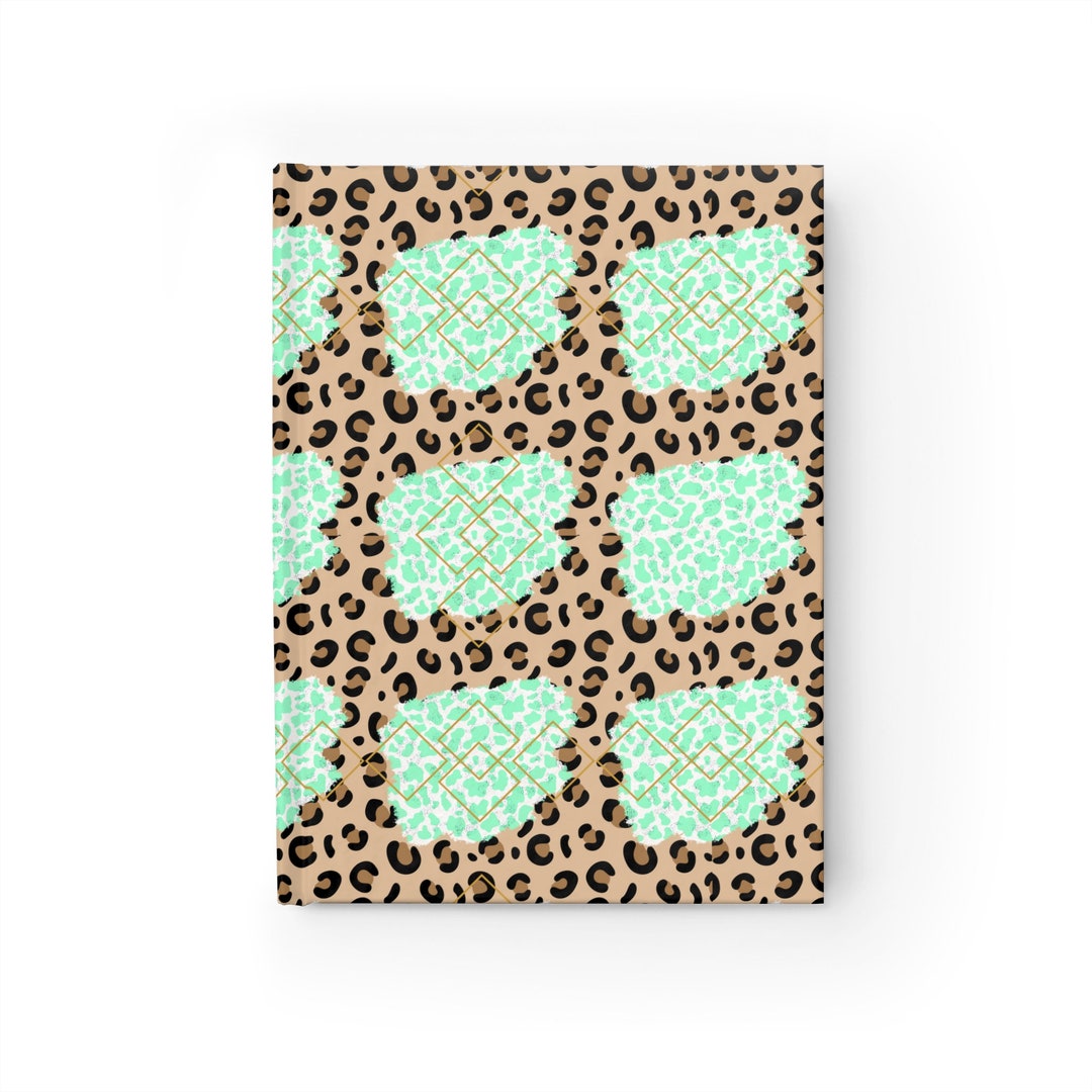 Leopard Print and Diamonds Journal Ruled Line - Etsy