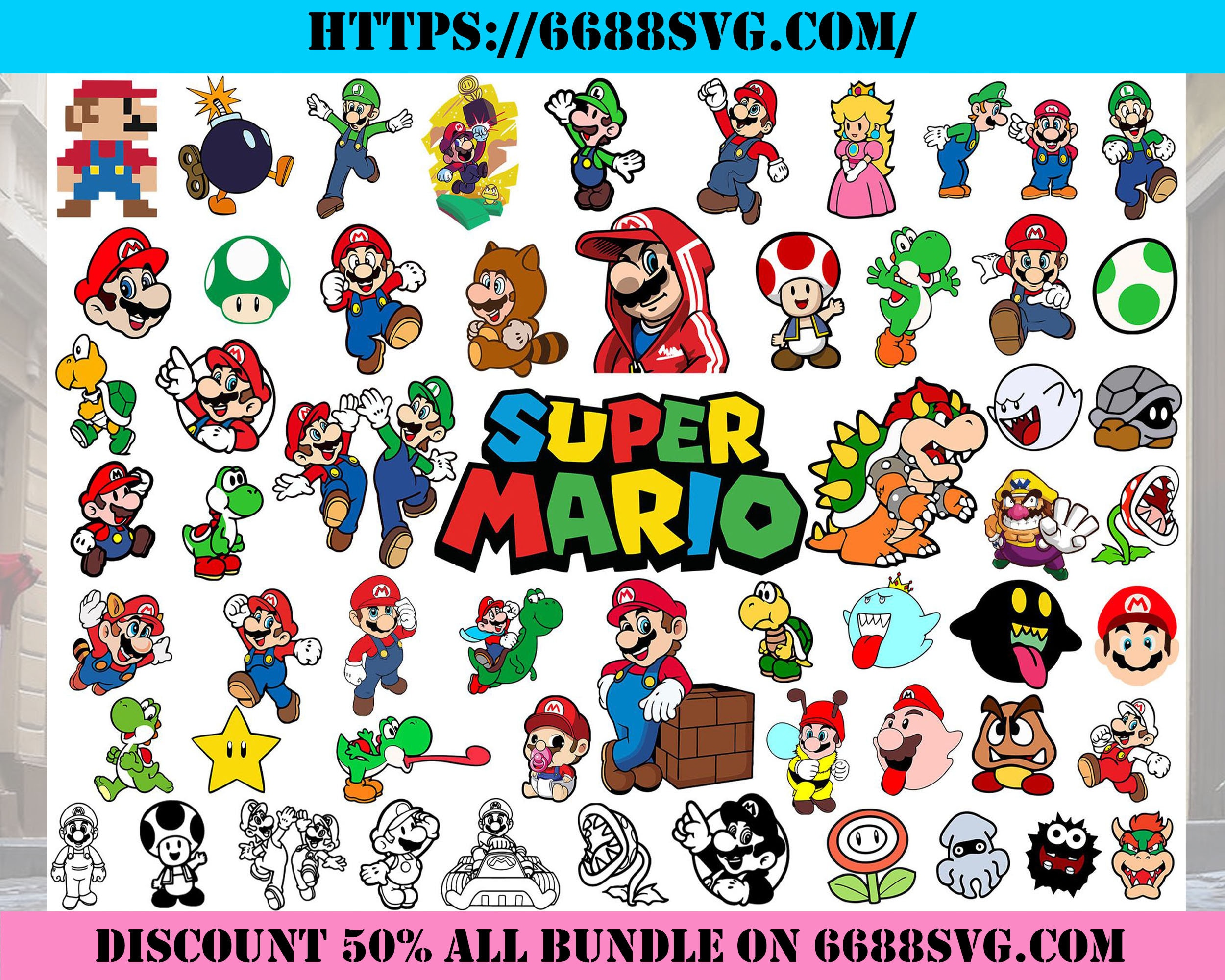 Super Mario svg Mario Set Svg Paper Mario Svg Luigi Svg - Etsy.de