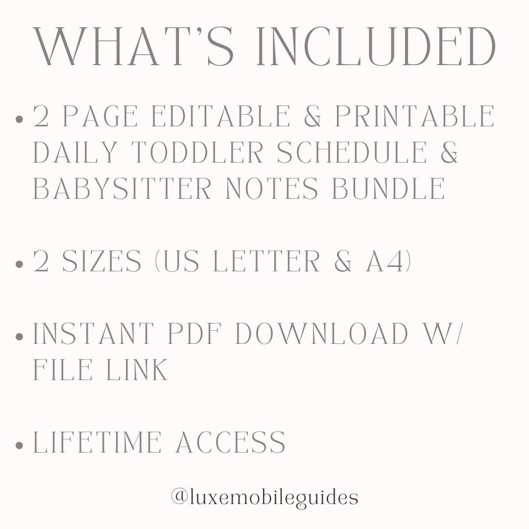 Editable Baby Toddler Schedule | Baby Toddler Schedule Canva Template ...