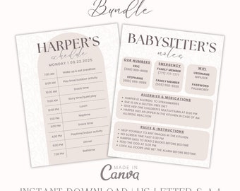 Editable Baby Toddler Schedule Baby Toddler Schedule Canva Template ...