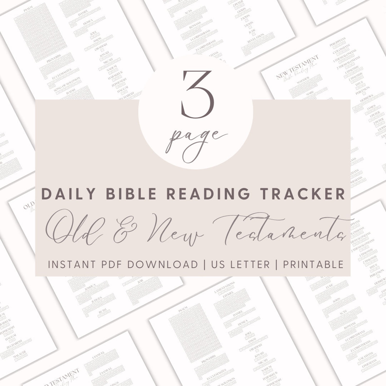 Daily Bible Reading Plan PDF | Printable Bible Reading Tracker | Bible ...