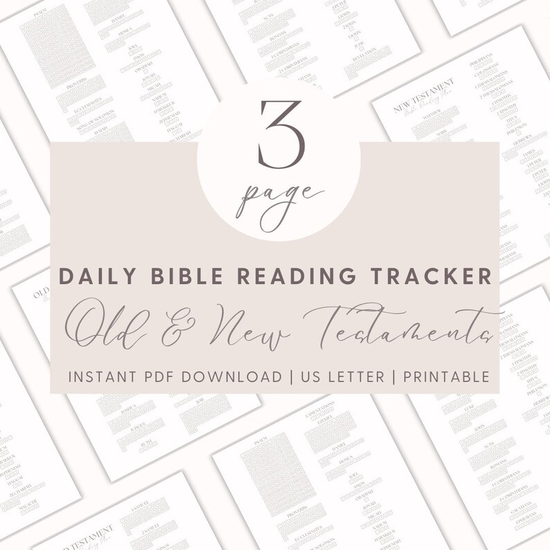 Daily Bible Reading Plan PDF | Printable Bible Reading Tracker | Bible ...