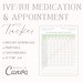 IVF Medication Tracker | Editable IVF Planner | IVF Planner | Printable ...