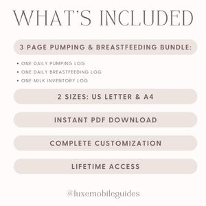 Printable Breastfeeding Log | Pumping Log | Milk Inventory Log ...