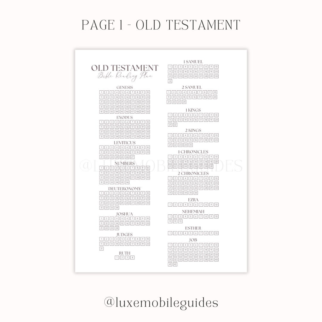 Daily Bible Reading Plan PDF | Printable Bible Reading Tracker | Bible ...