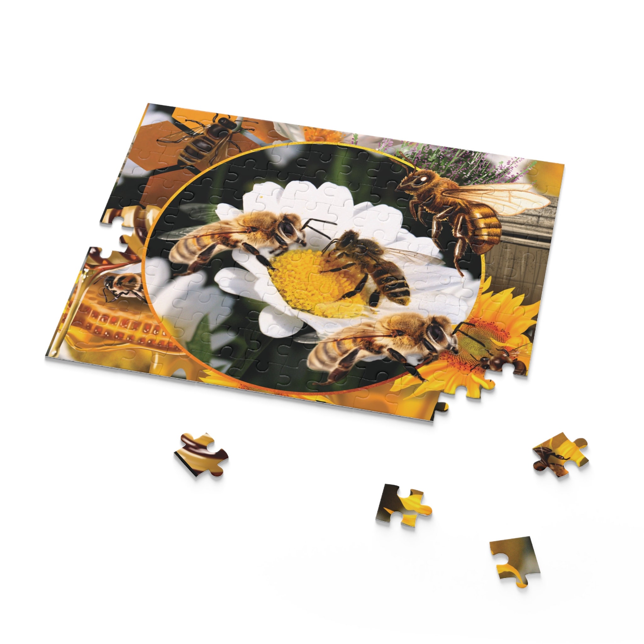 Bee Puzzle Honey Bee Jigsaw Puzzle 120, 252, 500-piece - Etsy