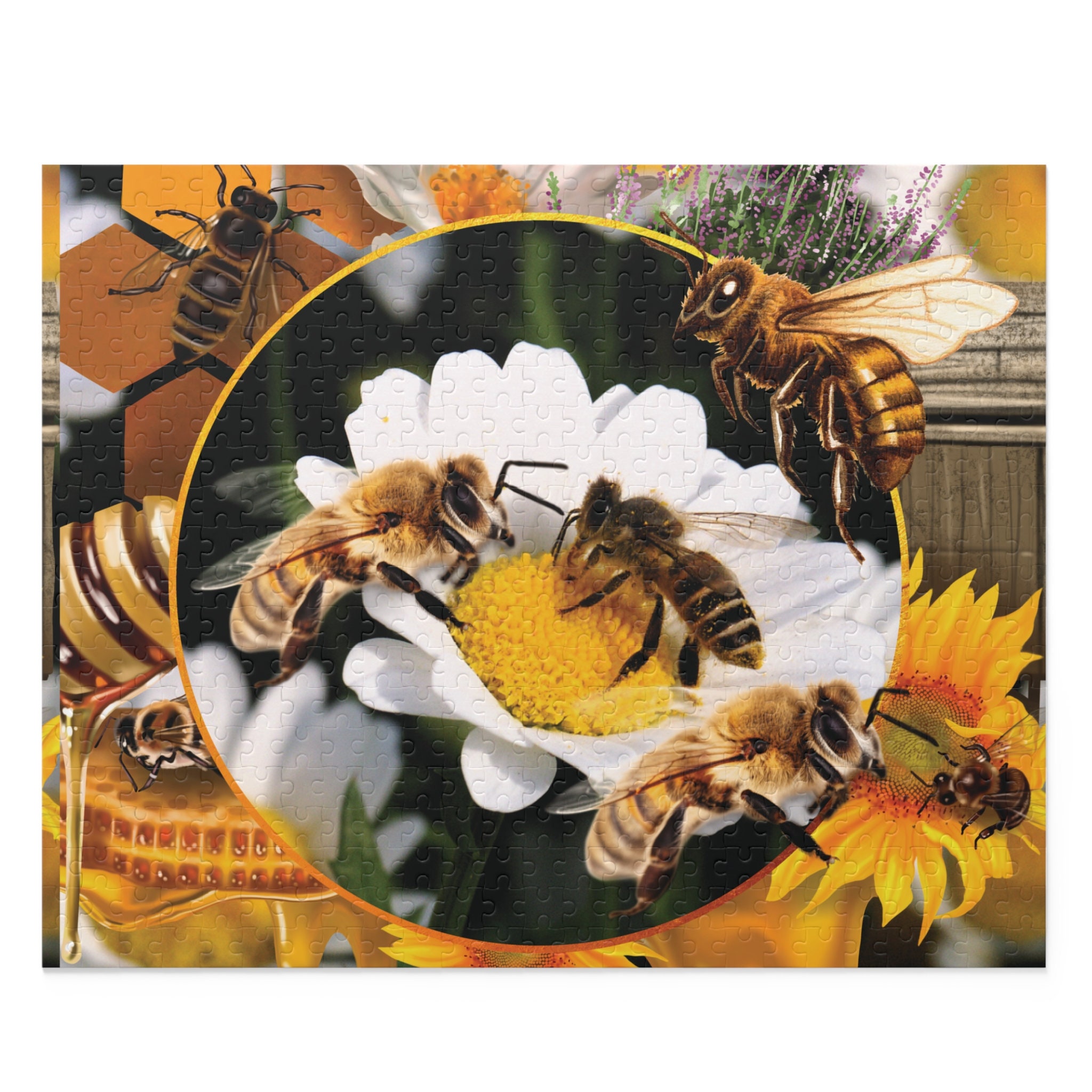 Bee Puzzle Honey Bee Jigsaw Puzzle 120, 252, 500-piece - Etsy