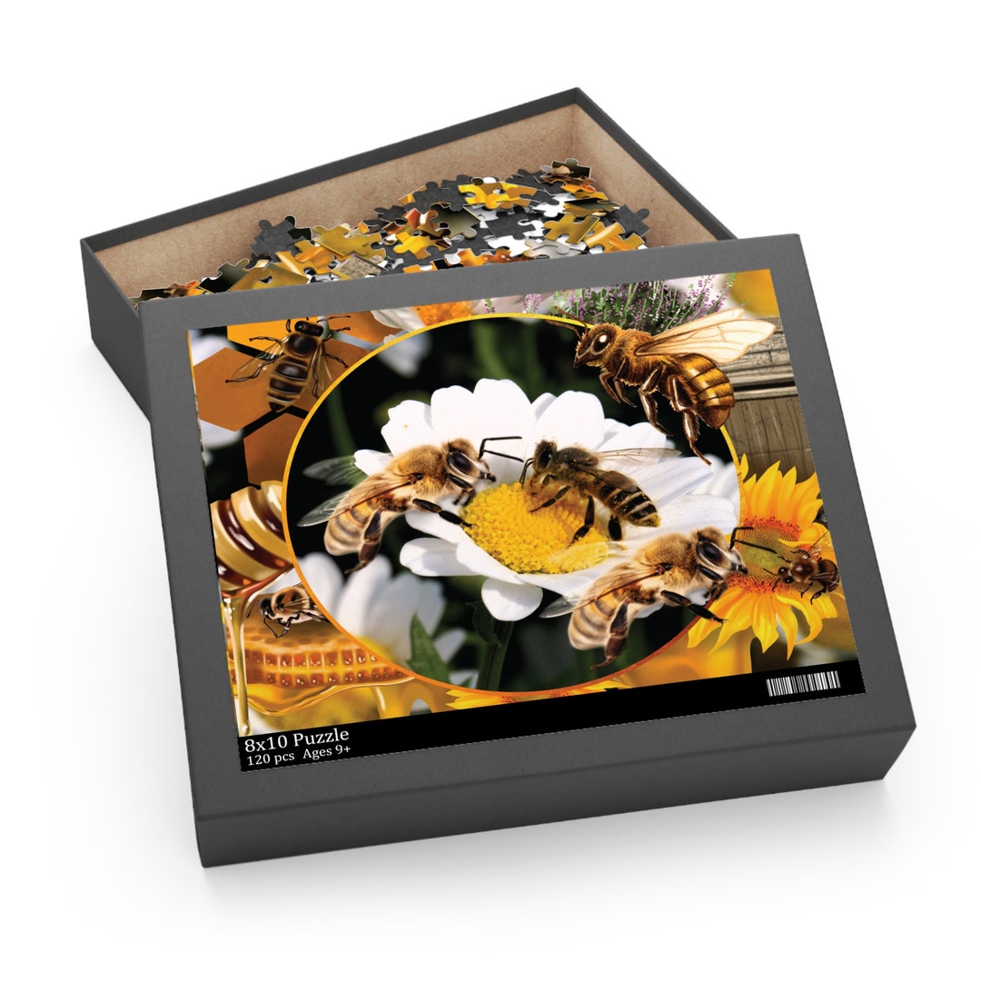 Bee Puzzle Honey Bee Jigsaw Puzzle (120, 252, 500-piece) - Etsy