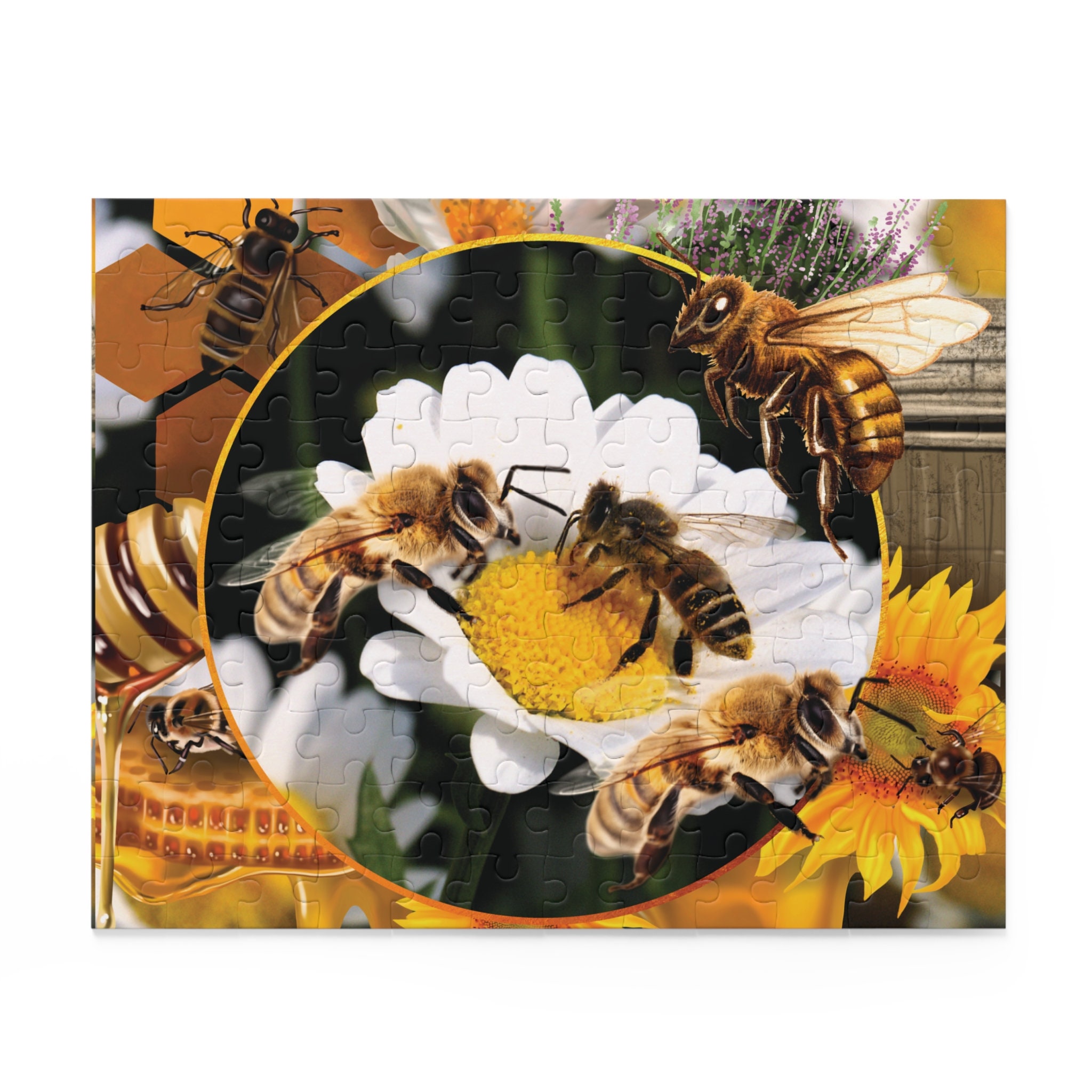 Bee Puzzle Honey Bee Jigsaw Puzzle 120, 252, 500-piece - Etsy