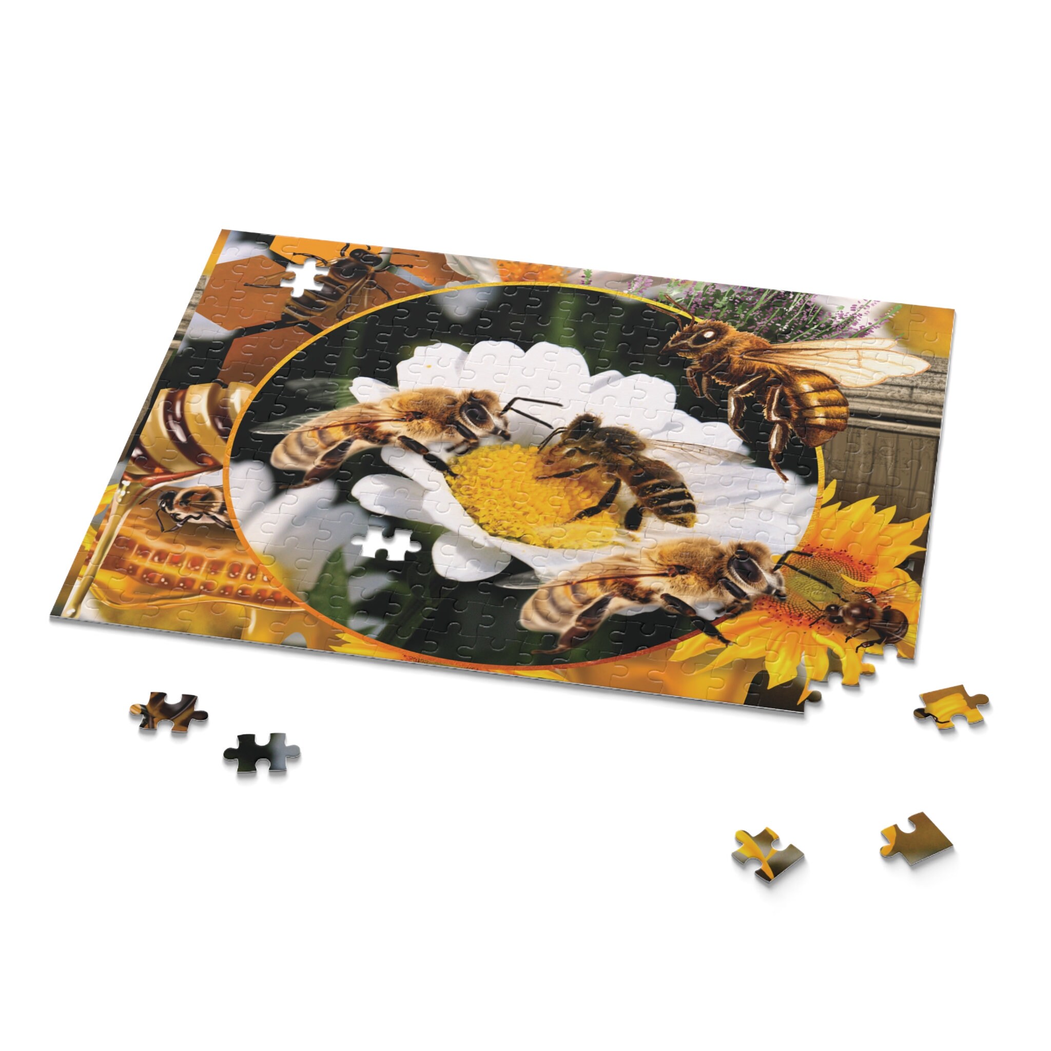 Bee Puzzle Honey Bee Jigsaw Puzzle 120, 252, 500-piece - Etsy