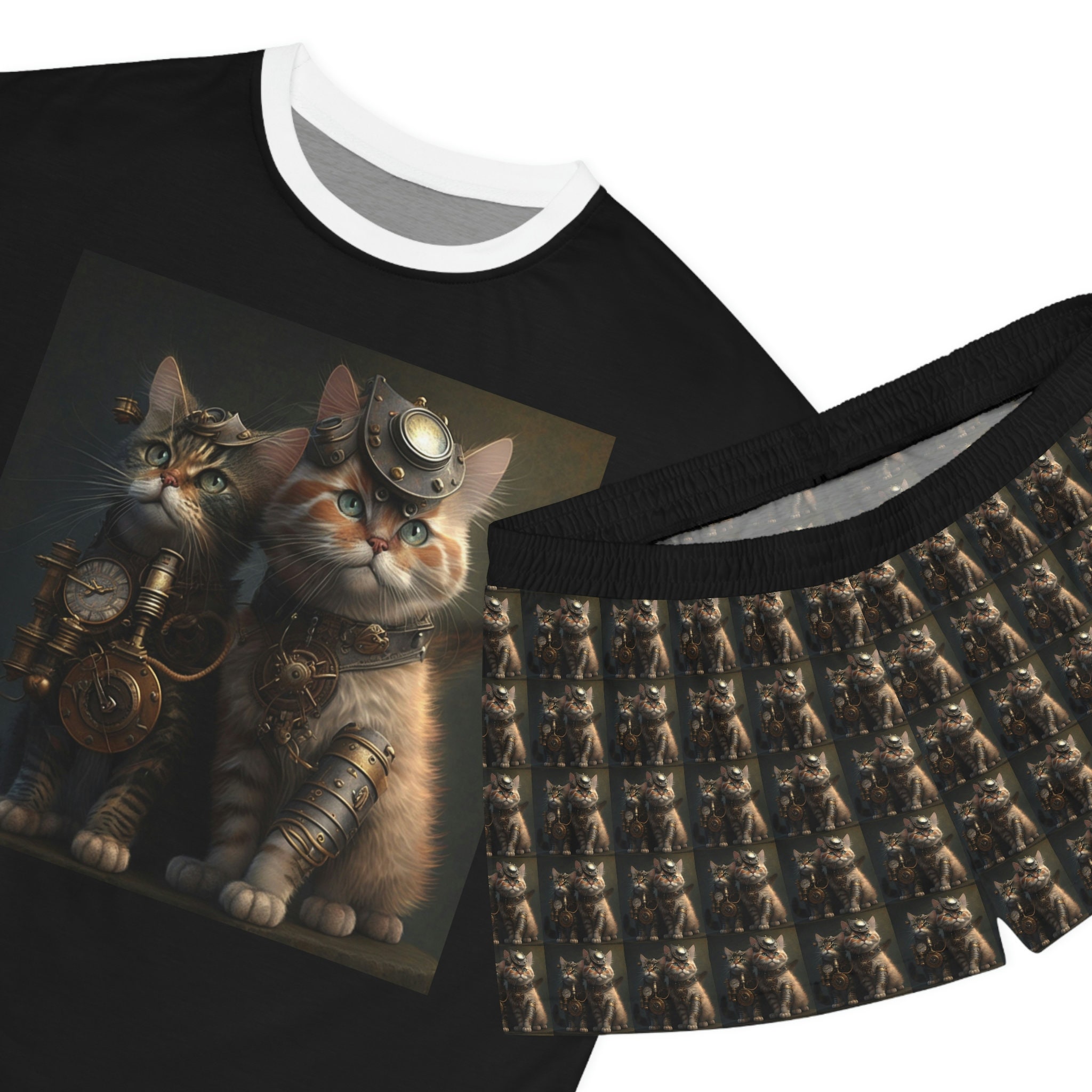 Steampunk Cat Pajama Cute Cat PJ Steampunk Cats Gifts for Cat - Etsy