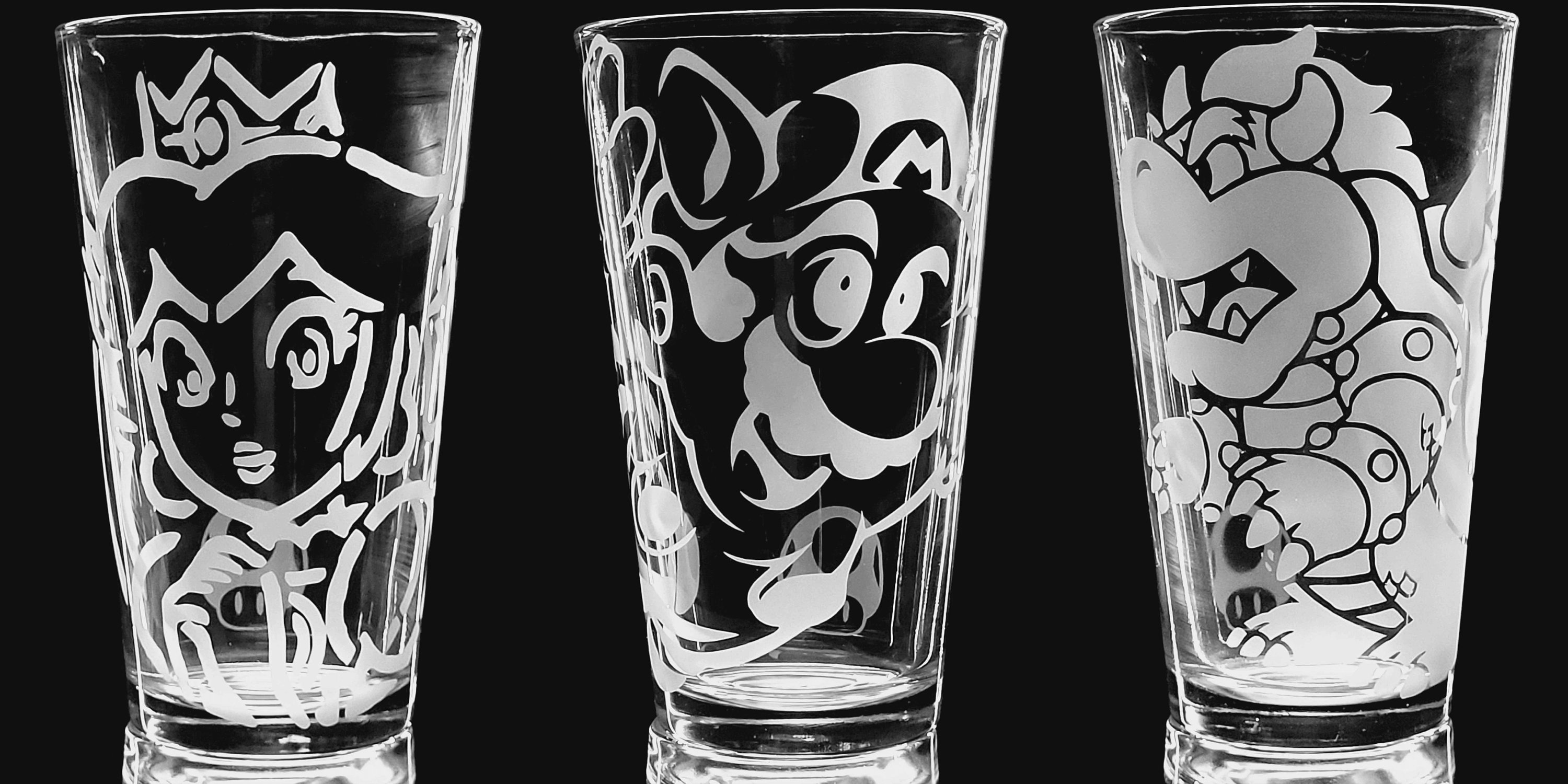 Mario Glass Collection - Etsy