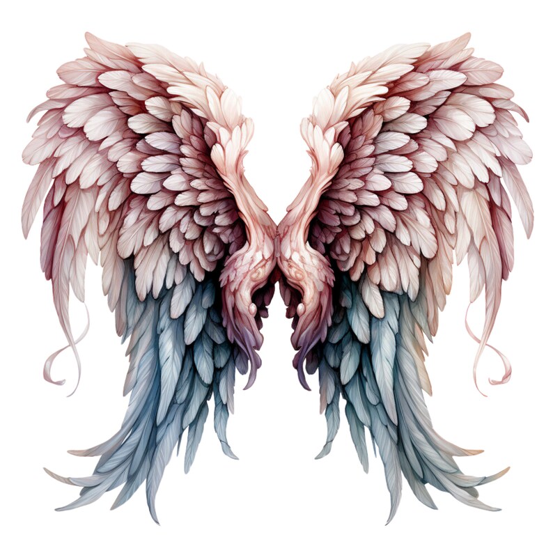 Angel Wings Clipart Bundle Ethereal Wing Illustrations PNG - Etsy