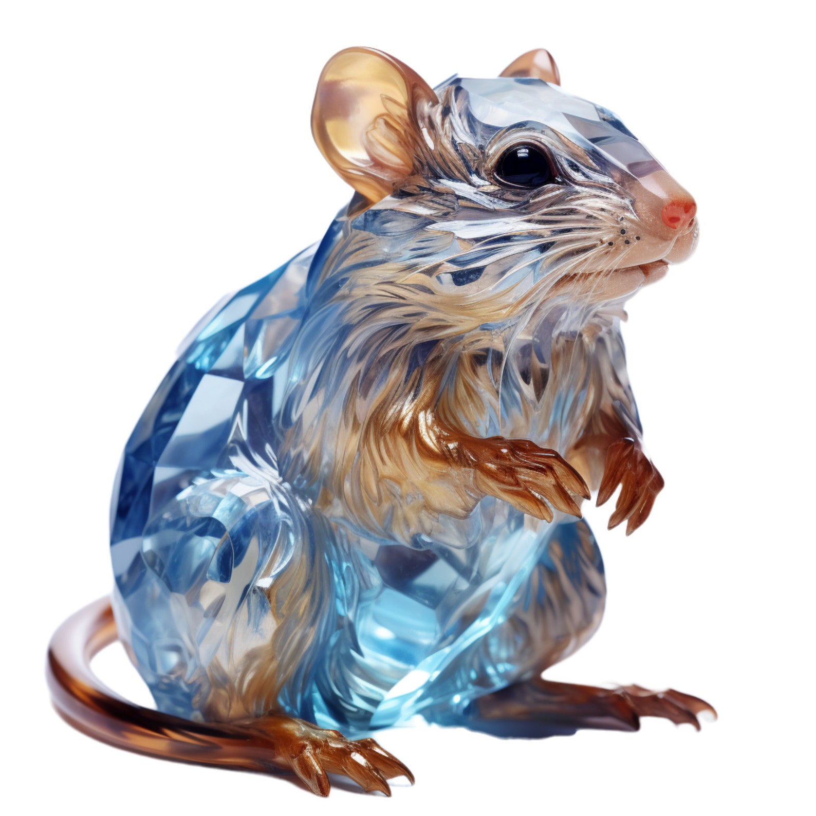 Mystical Crystal Rat Clipart Bundle, PNG Format, Artistic Creations and ...