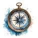 Compass Clipart in Guiding Path Watercolor Collection Detailed - Etsy
