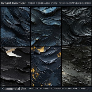 Black Oil Paint Texture Seamless Patterns Bundle, Artistic 400 DPI ...