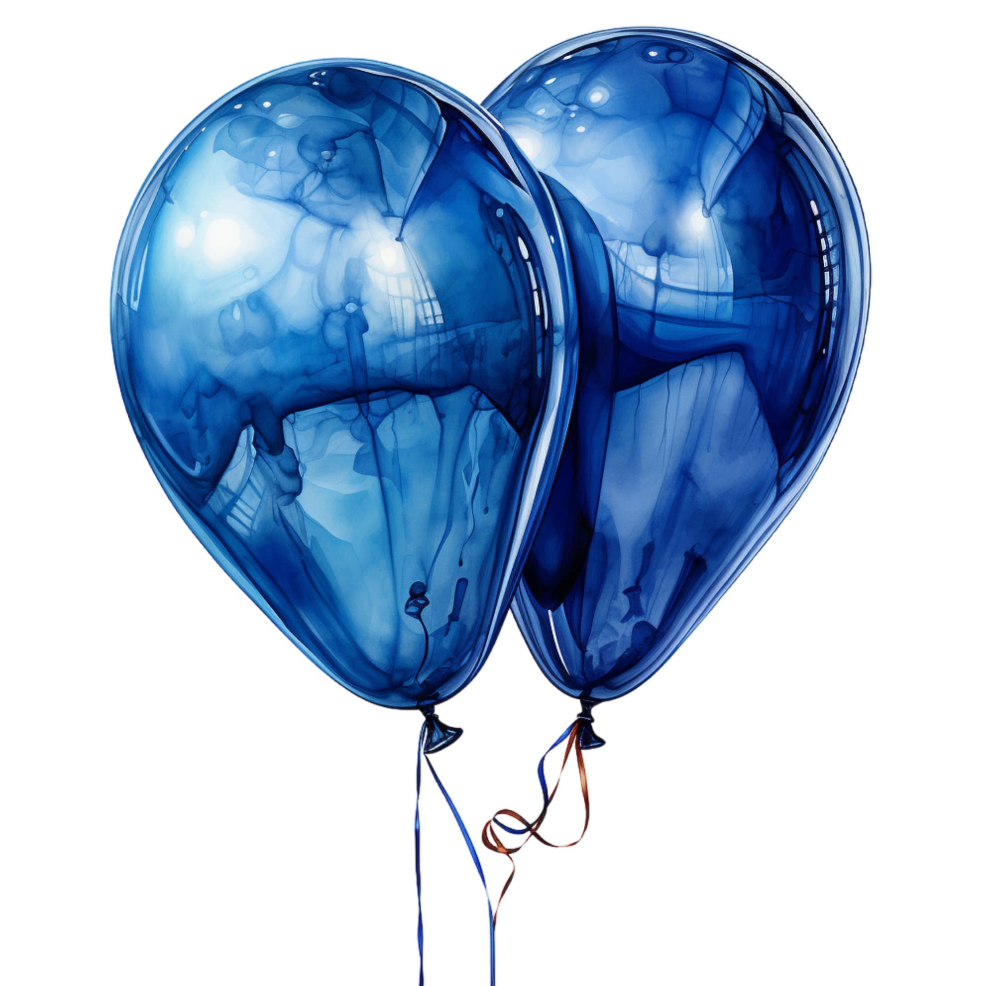 Royal Blue Balloon PNG Clipart Bundle for Personal & - Etsy