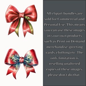Christmas Bow Clipart Bundle, PNG, Perfect for Digital Art, Crafts ...