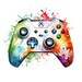 Game Controller Clipart Watercolor Collection - Dynamic Game Controller ...