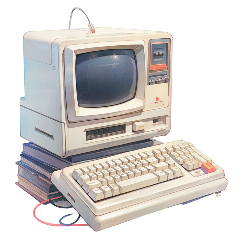 Retro Computer Clipart Bundle PNG Ideal for Digital Art - Etsy