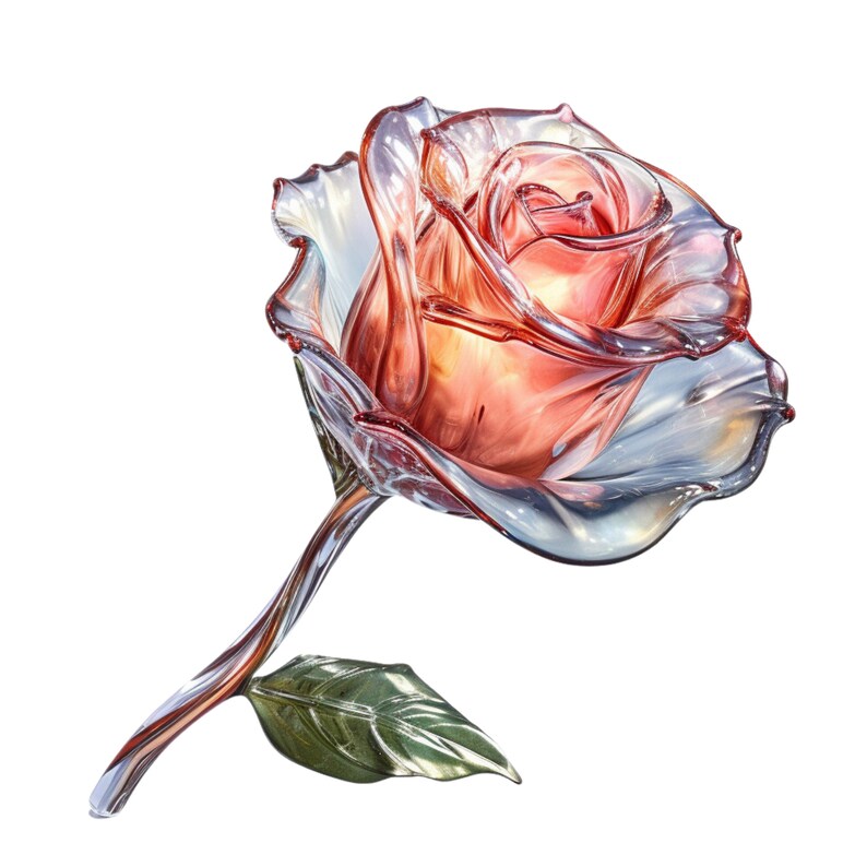 Rose Clipart Set Glass Rose Clipart PNG Instant Download Glass - Etsy