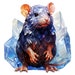 Mystical Crystal Rat Clipart Bundle, PNG Format, Artistic Creations and ...