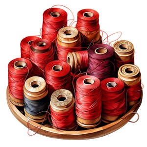 Thread Clipart Bundle, PNG Format,400 DPI, Great for Artistic Creations ...