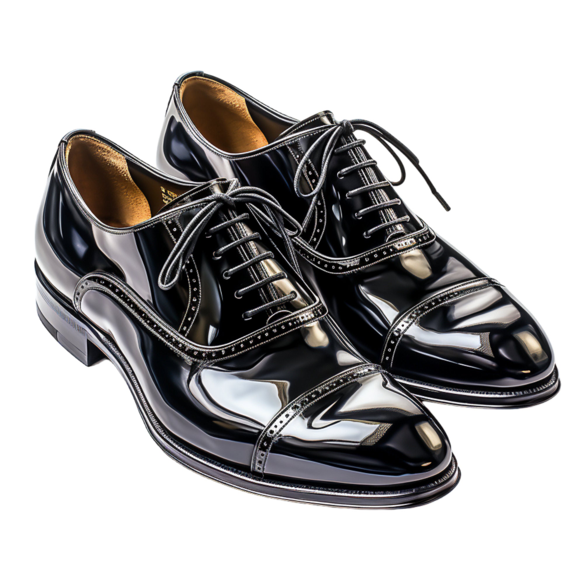 Black Men's Dress Shoes Clipart Bundle Stylish Shoe Illustrations, High ...