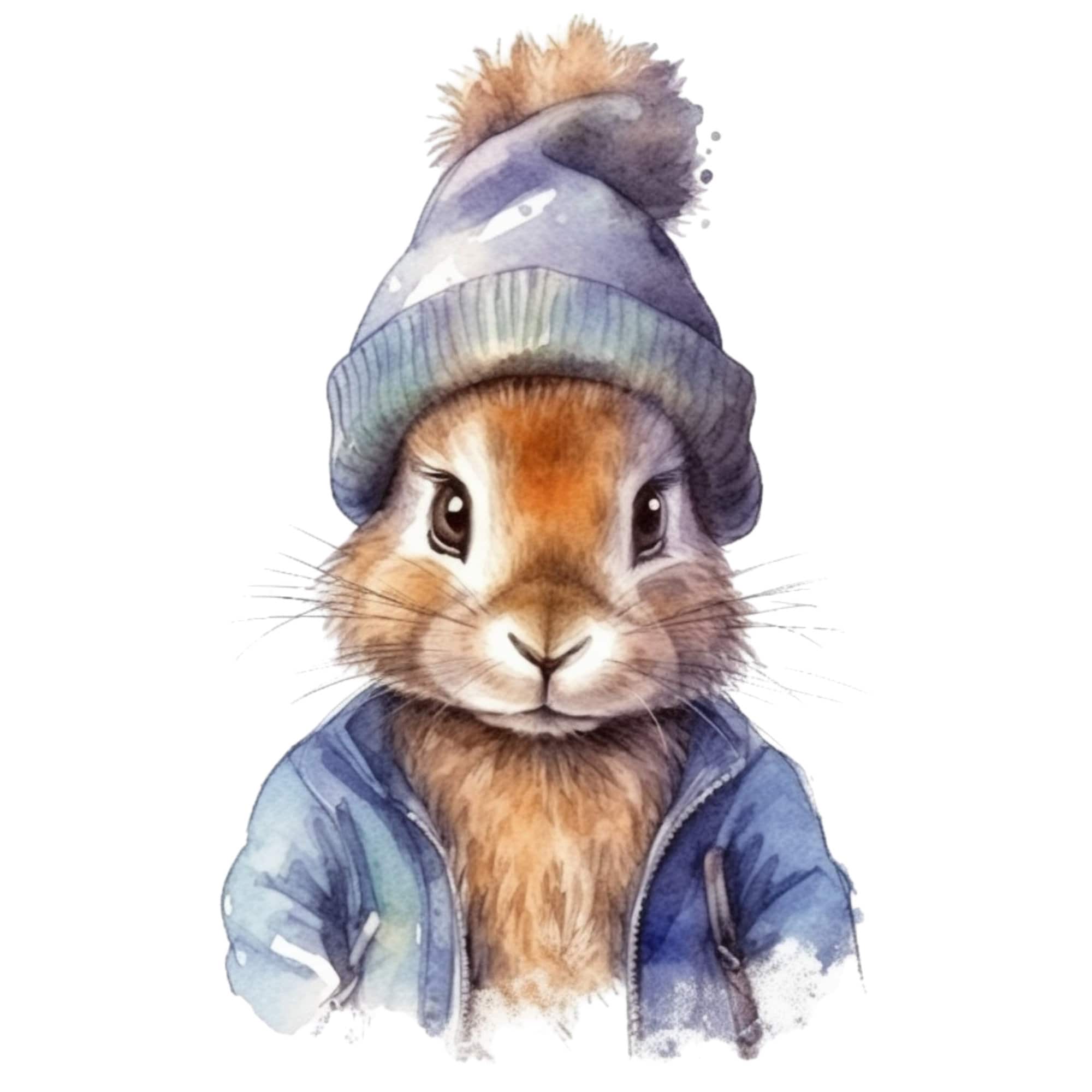 Bunnies Wearing Clothes Clipart Bundle Adorable Rabbit - Etsy