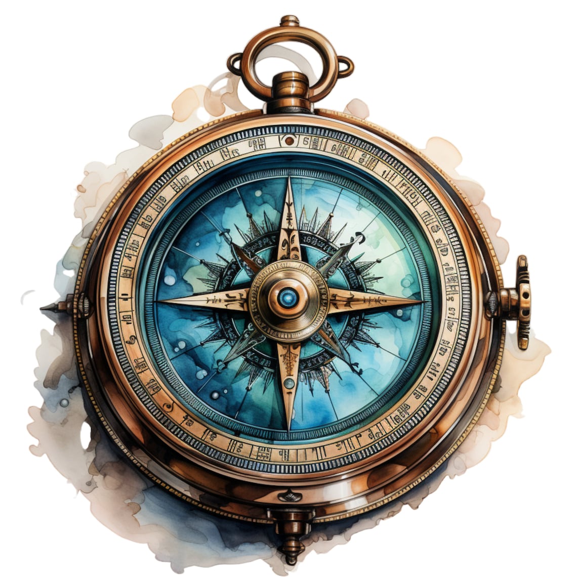 Compass Clipart Bundle Nautical Clipart PNG Files, for Personal and ...