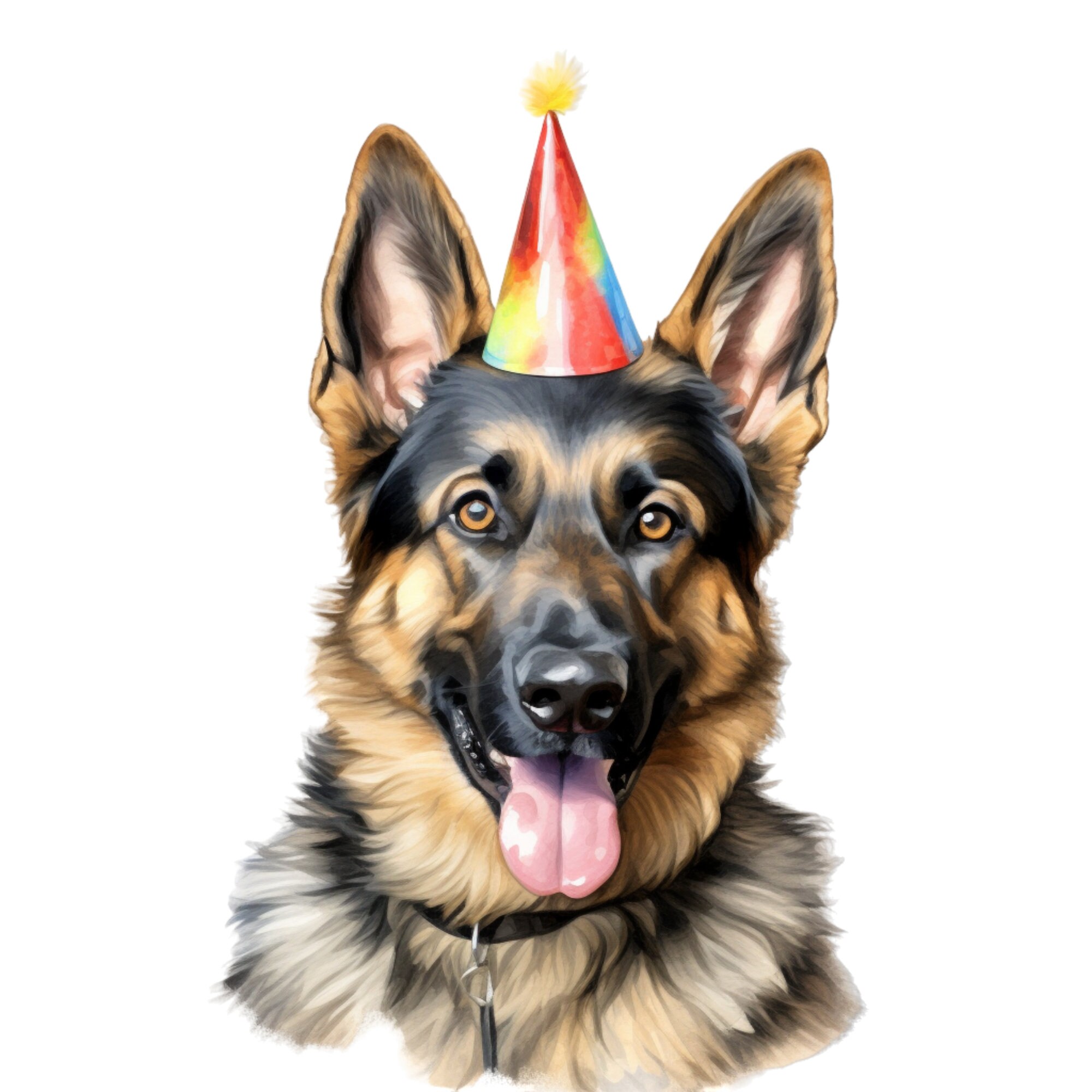 Birthday German Shepherd Clipart Bundle PNG Format Junk - Etsy