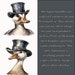 Goose Wearing a Top Hat Clipart Bundle PNG Format Junk - Etsy
