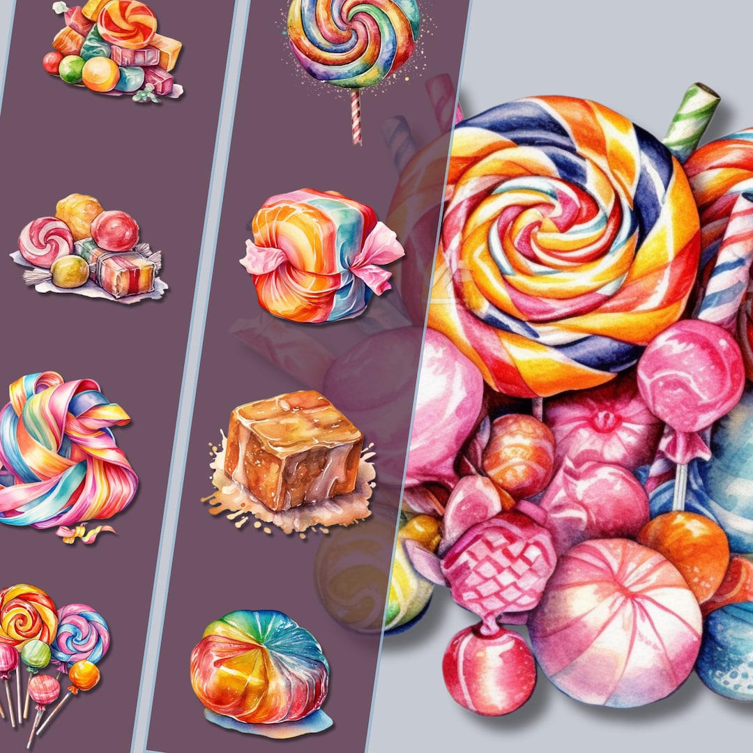 Candy Clipart Collection PNG Graphics, Perfect for DIY Projects ...