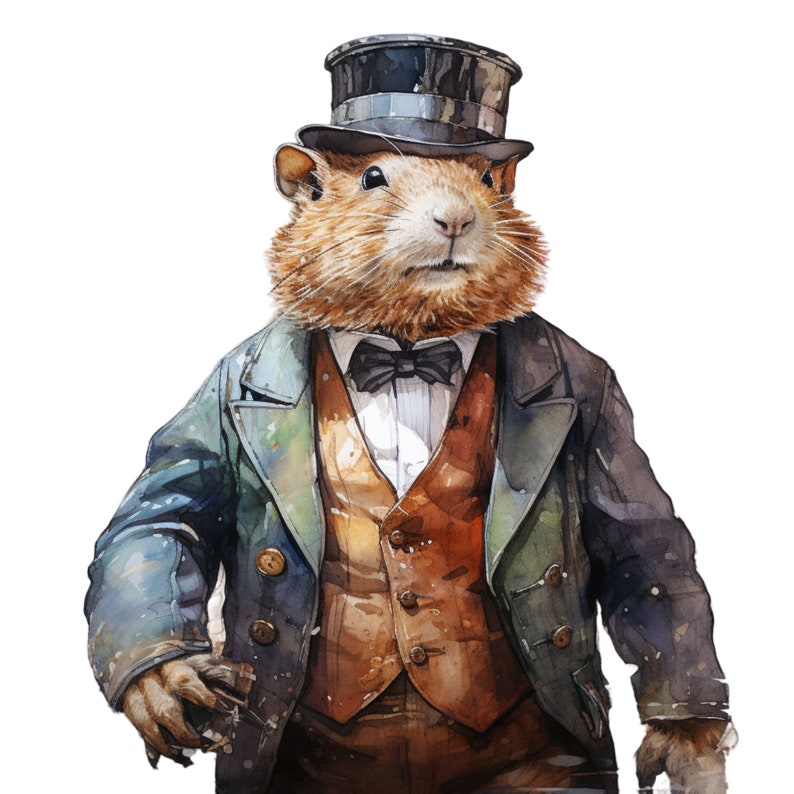 Steampunk Capybara Clipart Bundle PNG Clipart Mechanical - Etsy