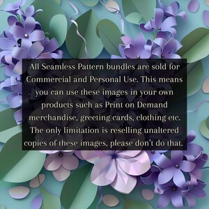 Lilac Papercraft Inspired Seamless Patterns Bundle, High-resolution 400 ...