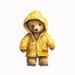 Teddy Bear in Yellow Raincoat Clipart - High-resolution PNG ...