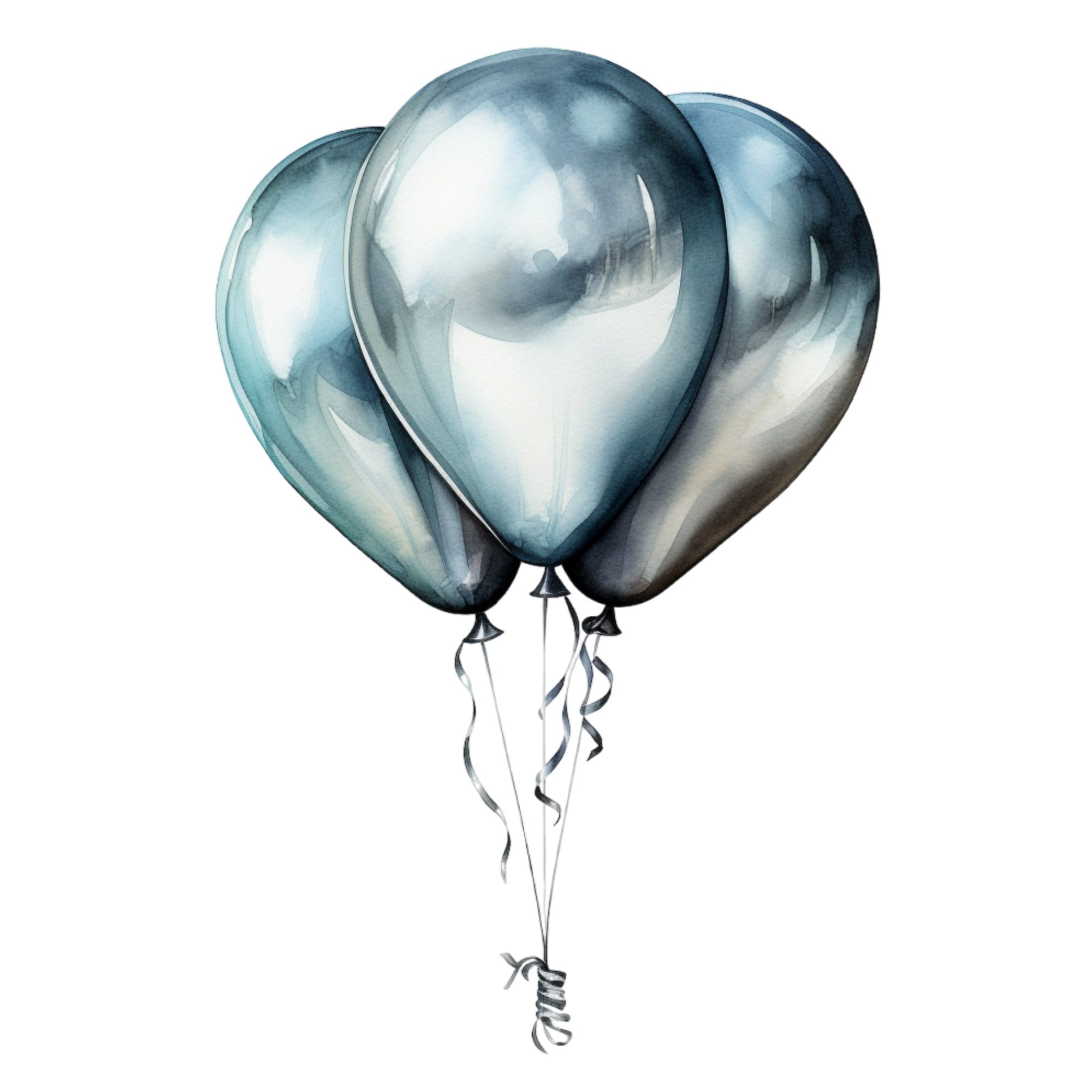 Silver Balloon PNG Clipart Bundle for Personal & Commercial - Etsy