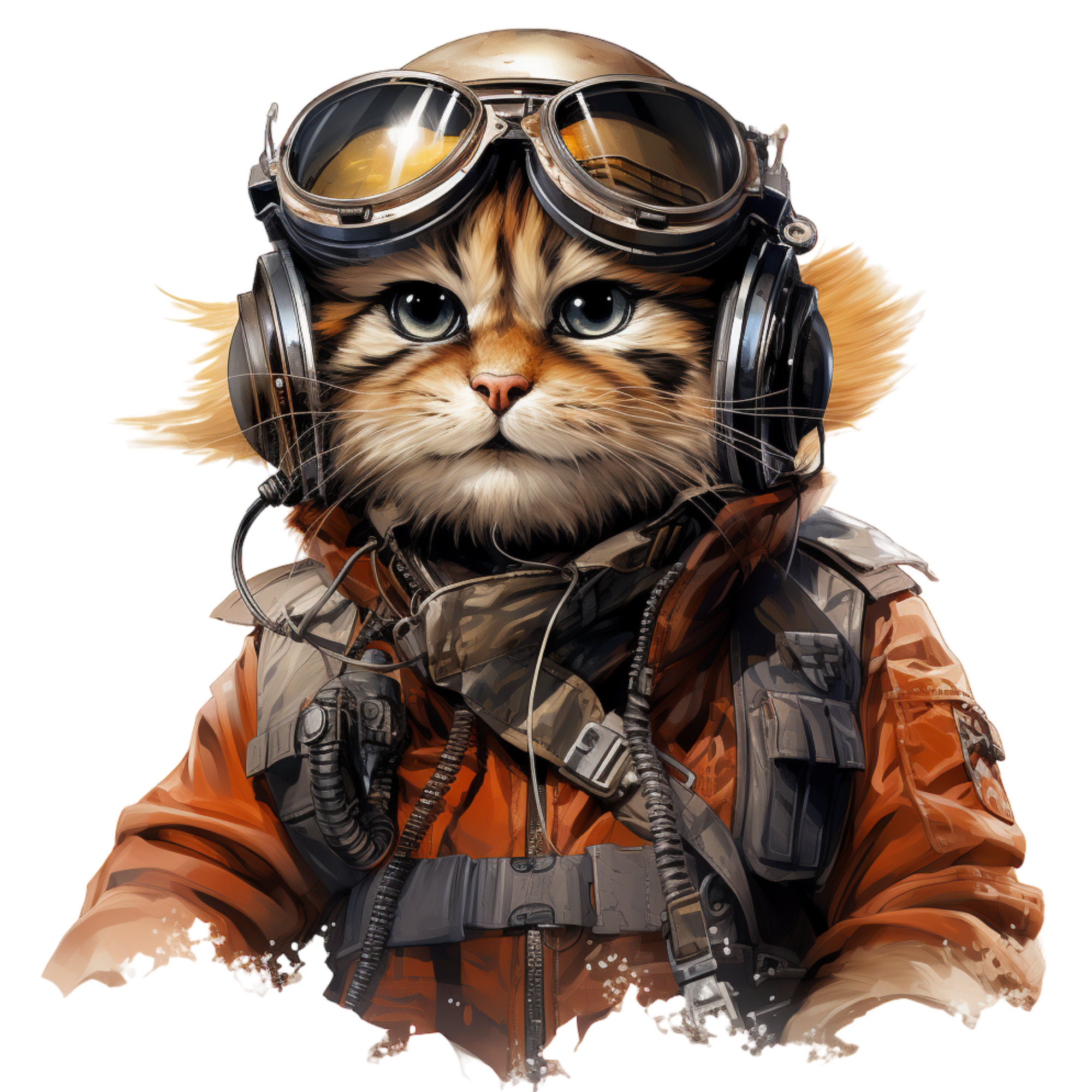 Kitten Pilot PNG Clipart Bundle for Personal & Commercial Use Ideal for ...