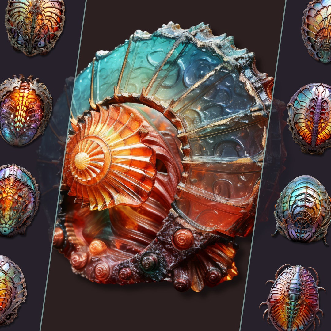 Trilobite Fossil Clipart Bundle, PNG Format, Great for Artistic ...