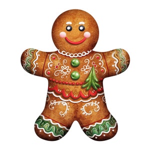 Gingerbread Man Clipart Bundle, PNG Format, for Junk Journals and ...