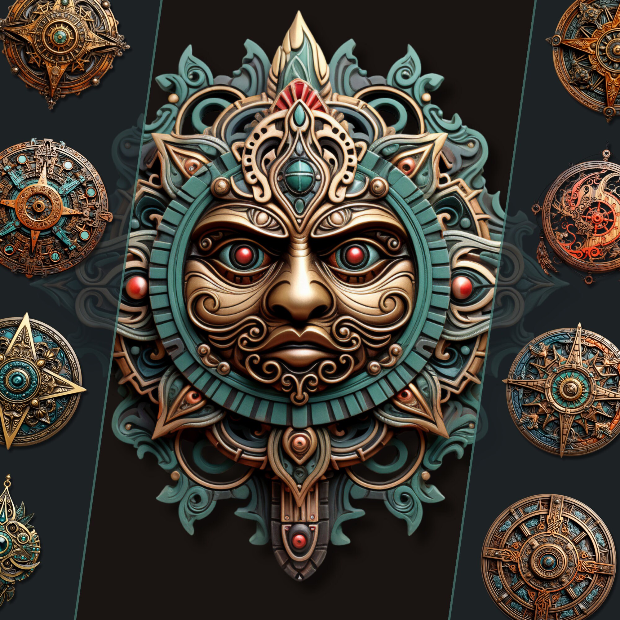 Wooden Talisman Clipart Bundle PNG Format for Personal & - Etsy