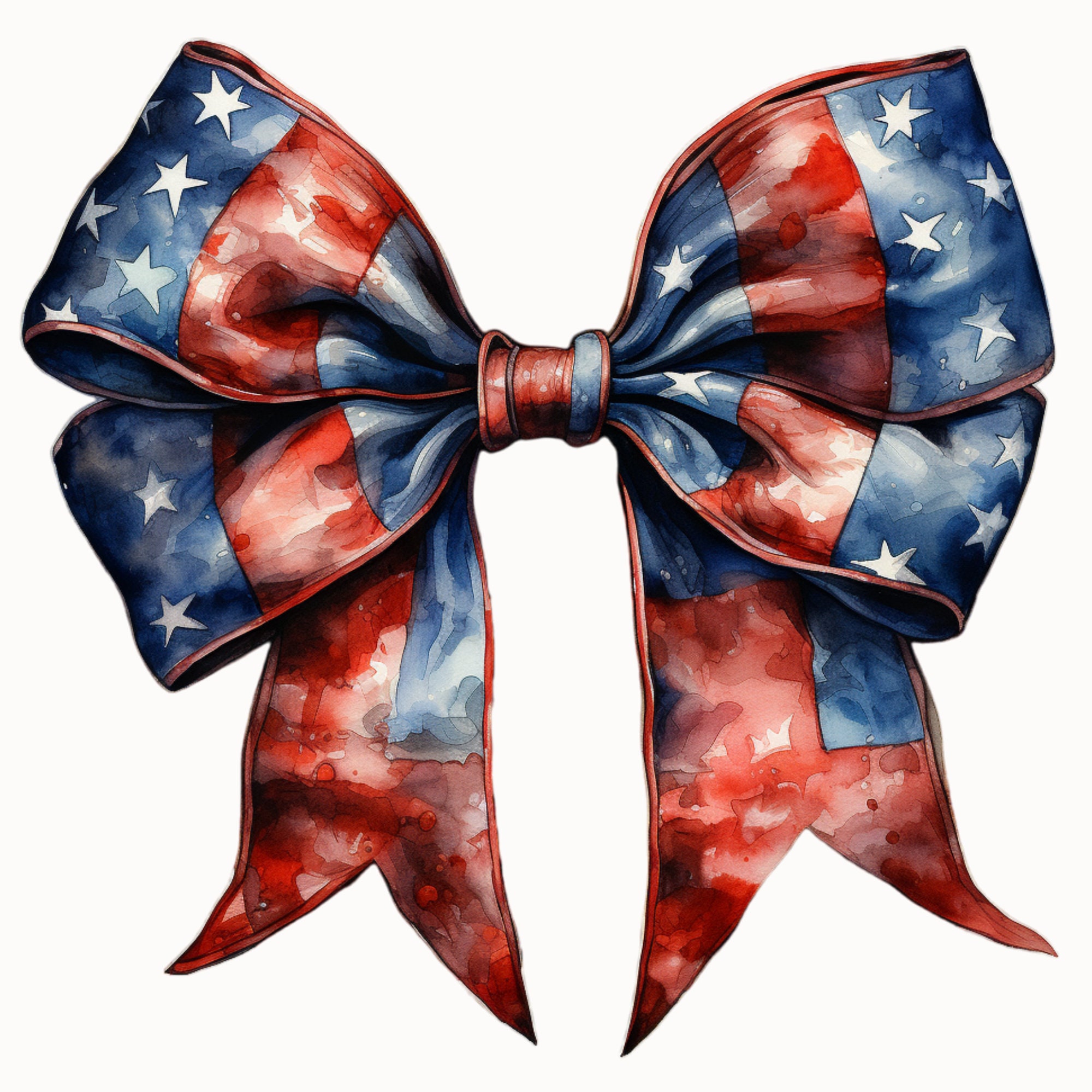 American Flag Bow Clipart Bundle Transparent Background, Patriotic ...