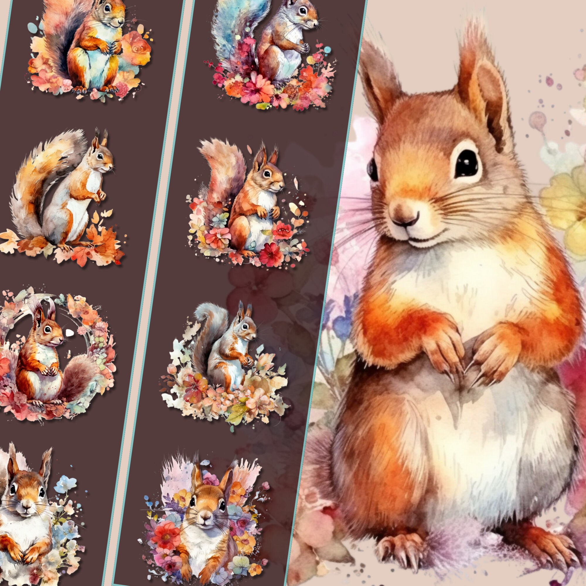 Squirrel Clipart Collection PNG Graphics Clipart for DIY Projects ...