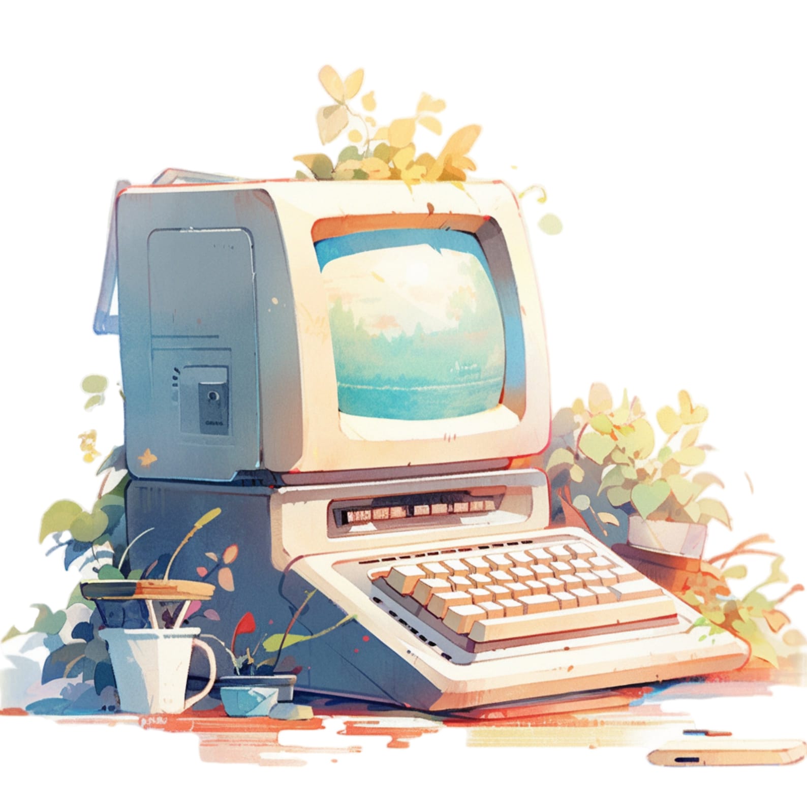 Retro Computer Clipart Bundle PNG Ideal for Digital Art - Etsy