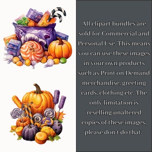 Cute Cartoon Halloween Candy Clipart Bundle, PNG, for Digital Art ...