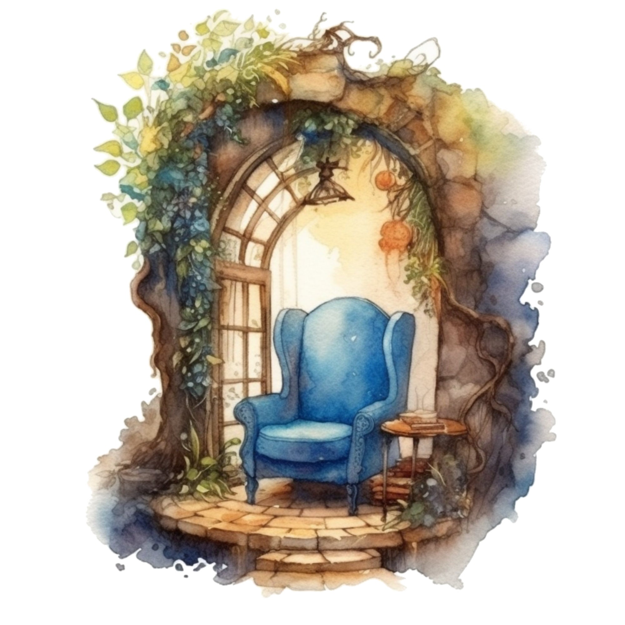 Secret Reading Nook Clipart Bundle High-resolution PNG Files, Instant ...
